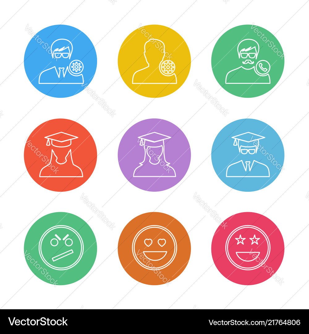 Avtar user profile avatar emoji emoticon Vector Image
