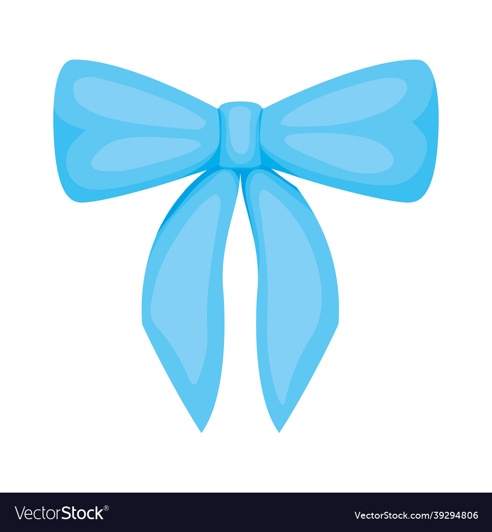 Blue bow design Royalty Free Vector Image - VectorStock
