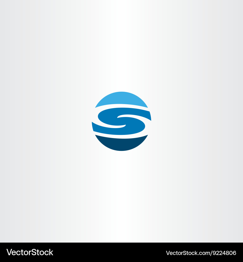 Blue icon logo letter s circle symbol Royalty Free Vector
