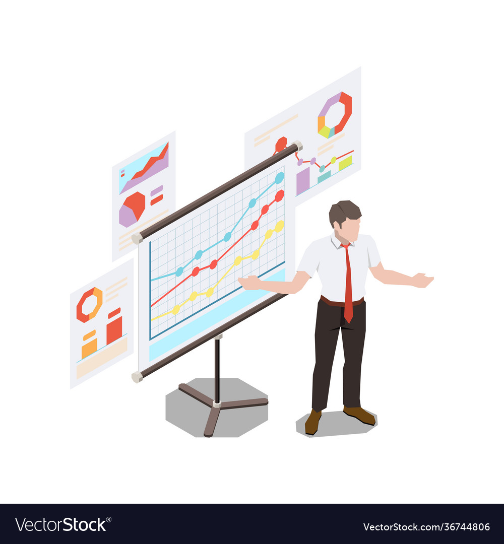 Business presentation skill composition Royalty Free Vector