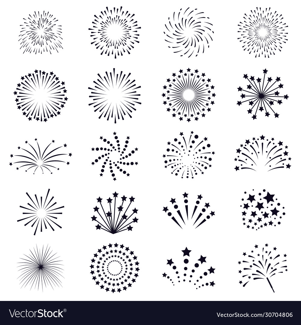 Celebration fireworks firework explode Royalty Free Vector