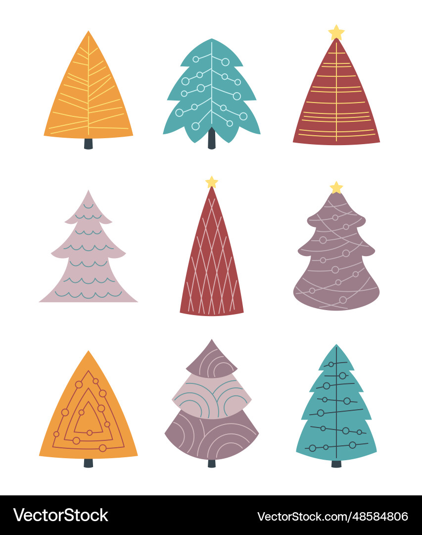 Christmas tree holiday party and celebration Vector Image