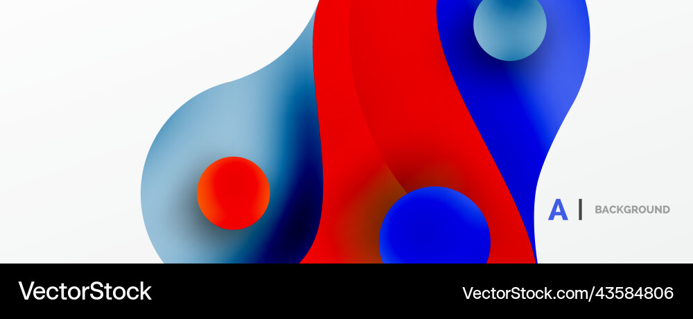 Flowing geometric shapes minimalist abstract Vector Image