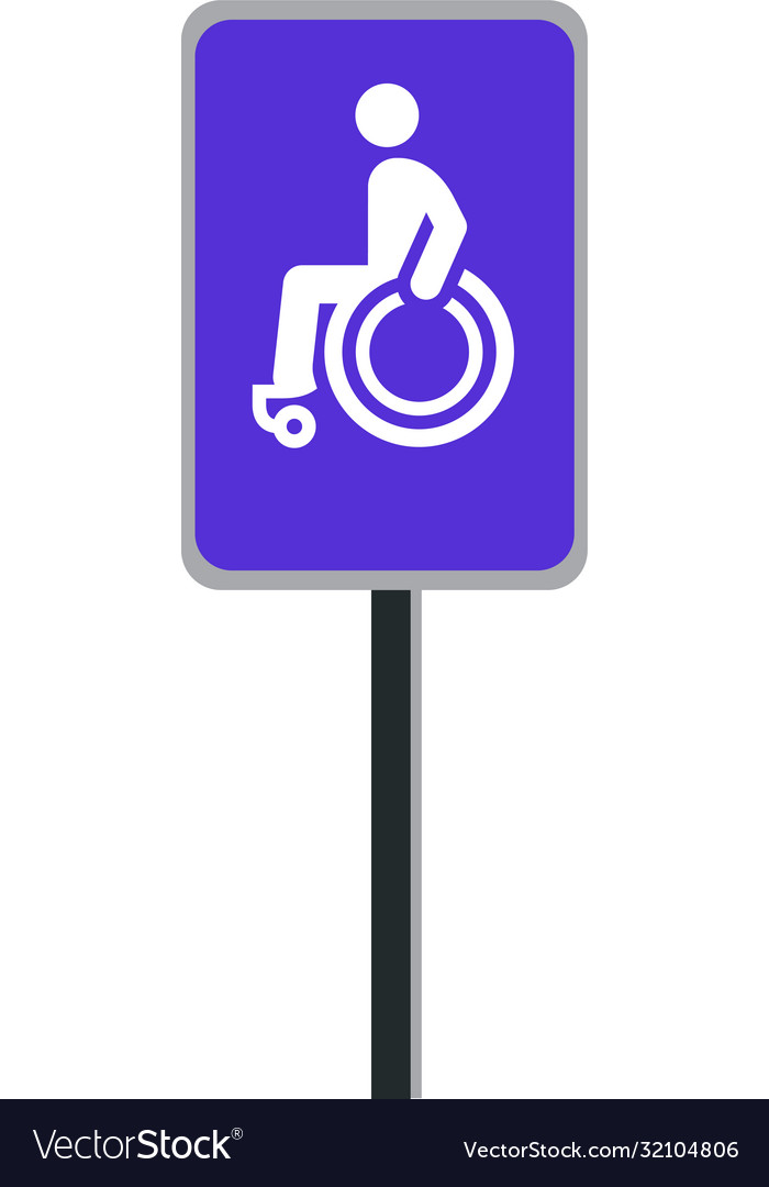 Man on wheelchair disabled emergency exit icon Vector Image