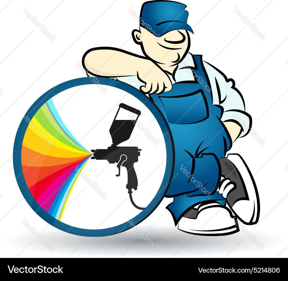 Master on painting of Royalty Free Vector Image