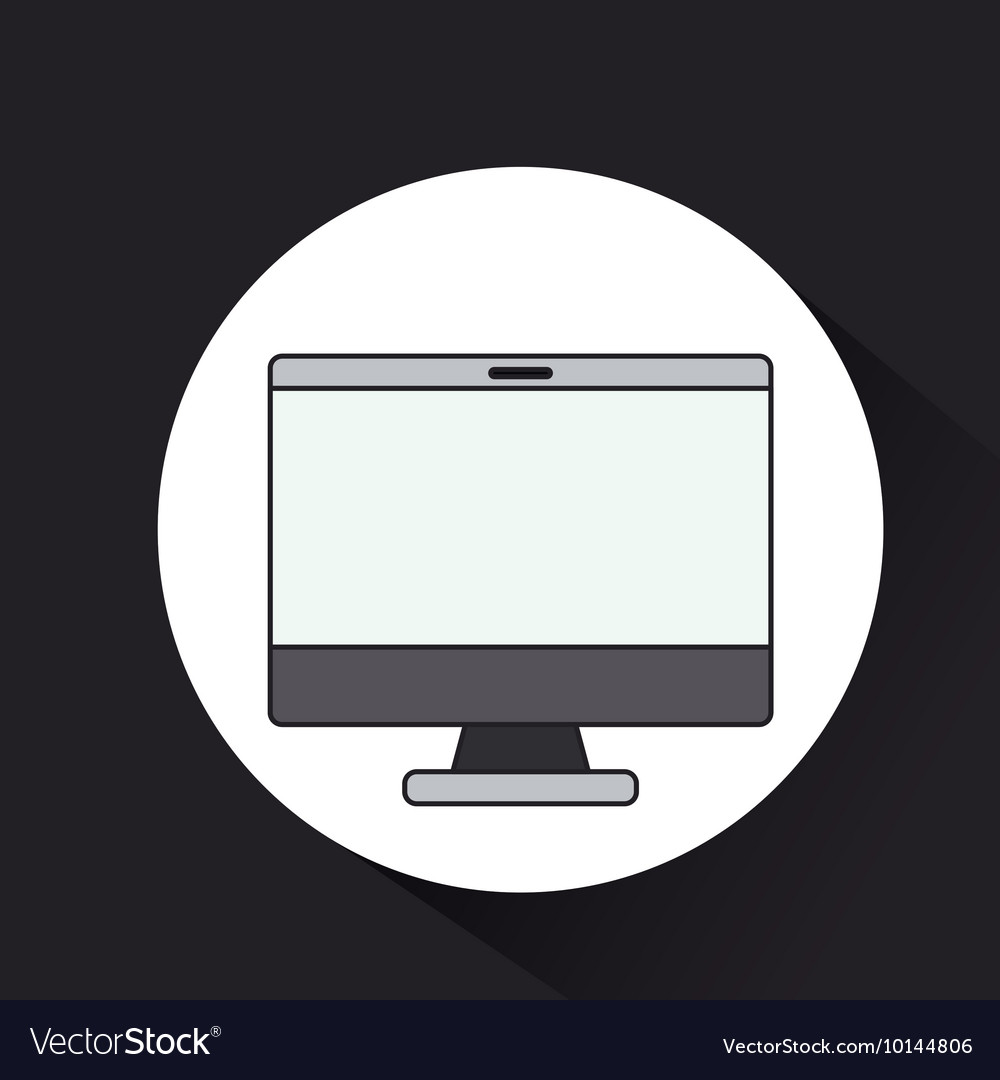 Monitor computer desktop icon Royalty Free Vector Image