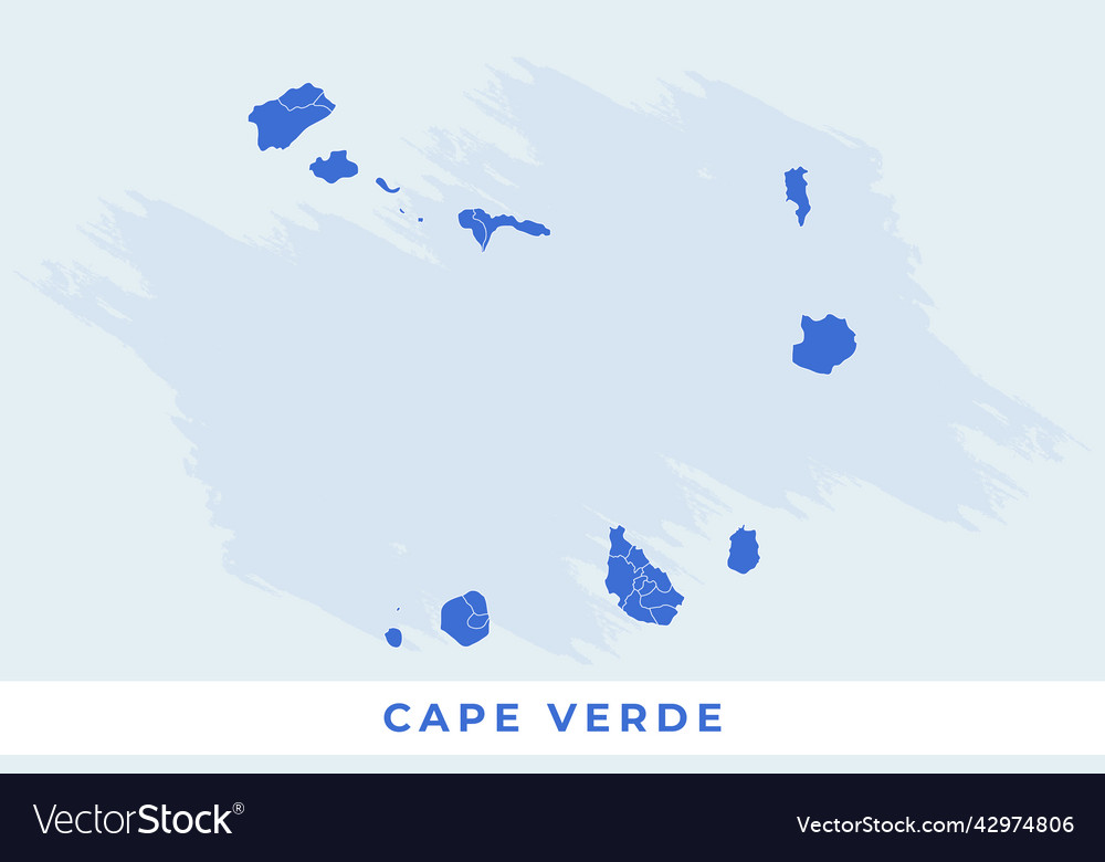 National map of cape verde Royalty Free Vector Image