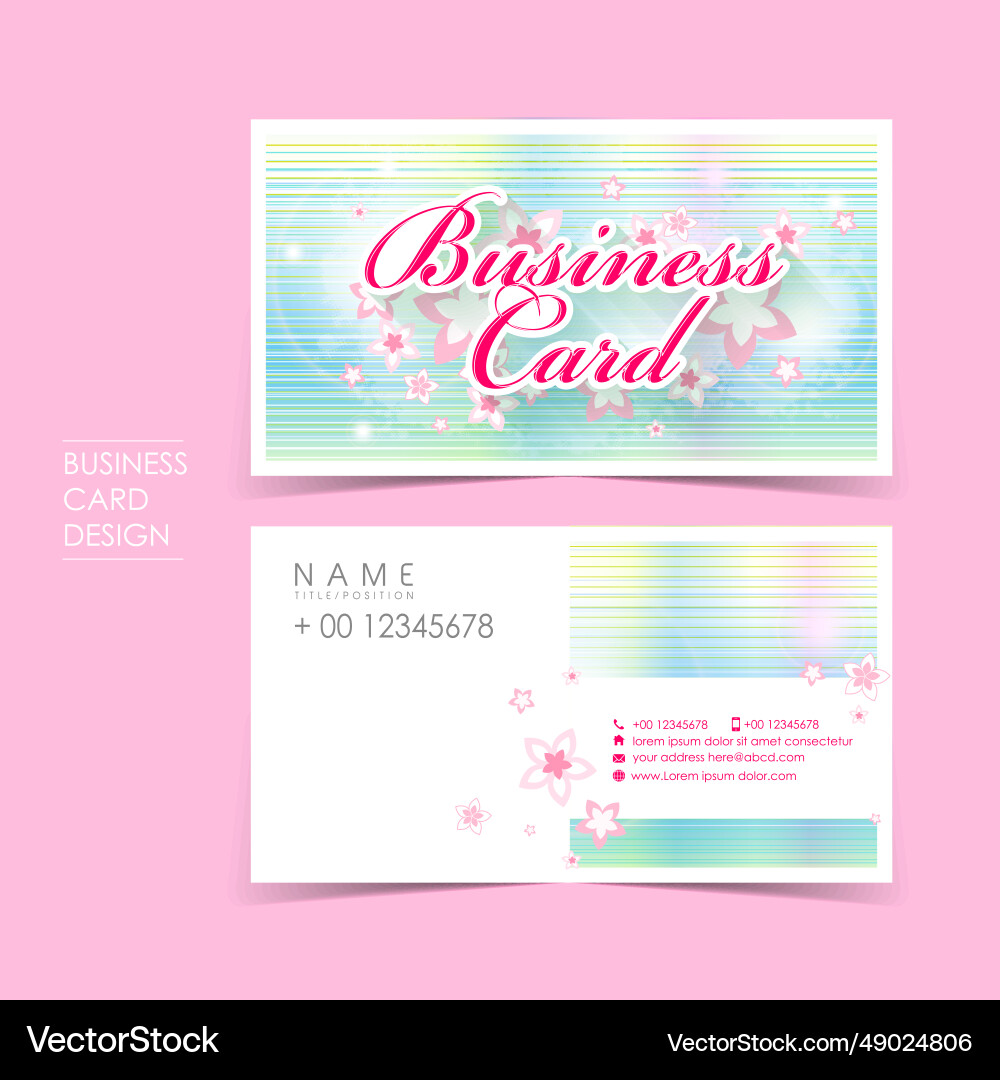 Princess style business card set Royalty Free Vector Image