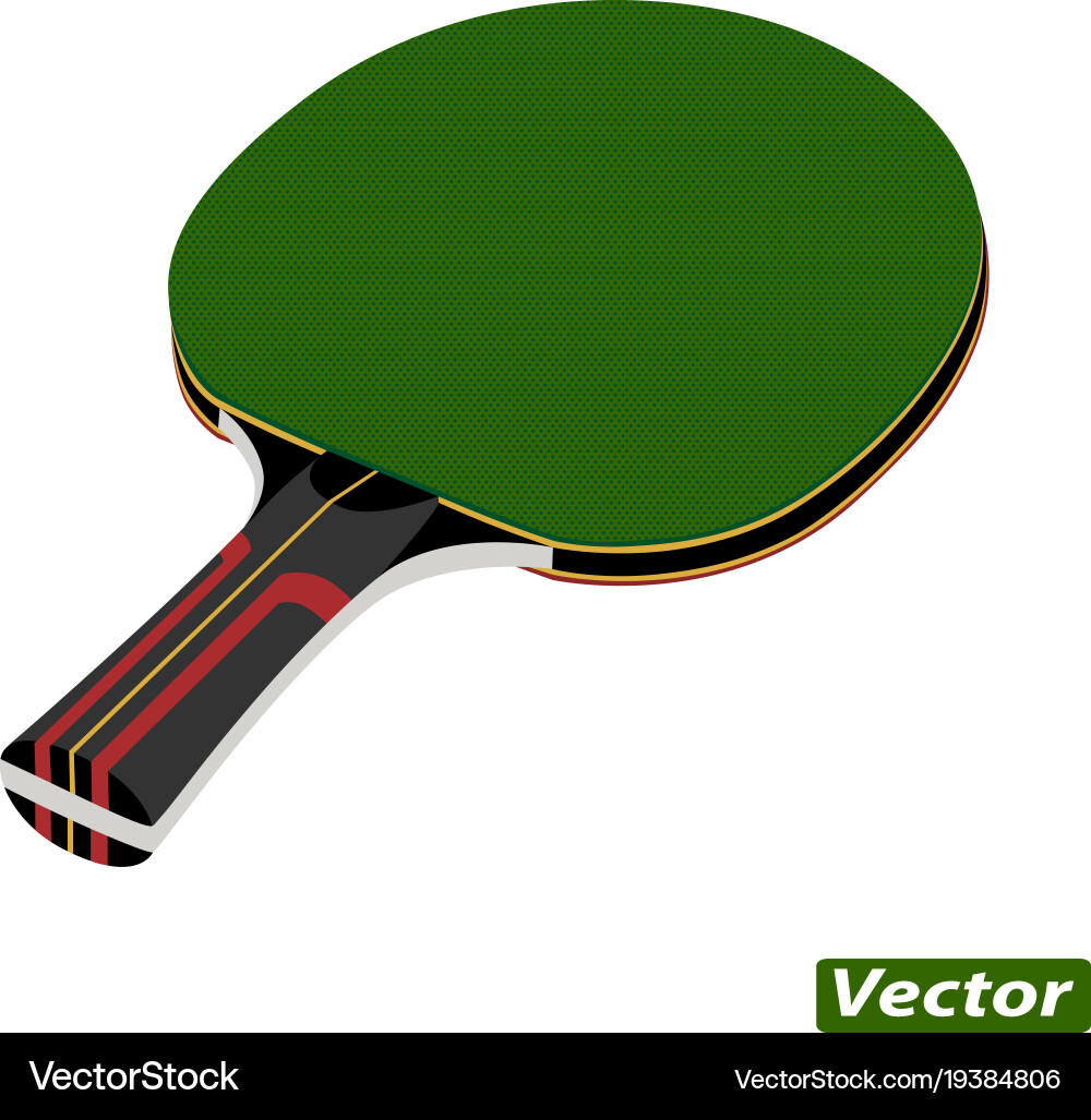 Racket for table tennis photo-realistic Royalty Free Vector