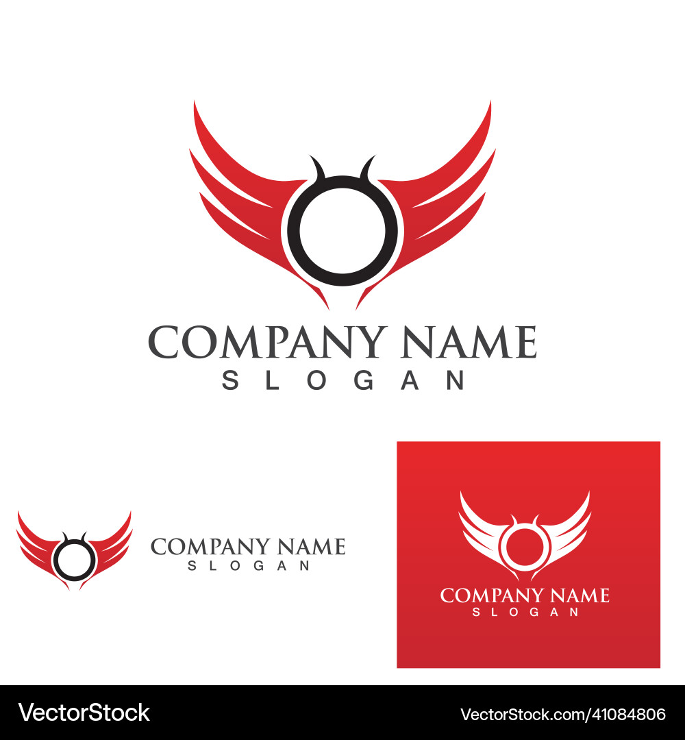 Wing bird falcon logo and symbol eps10 Royalty Free Vector