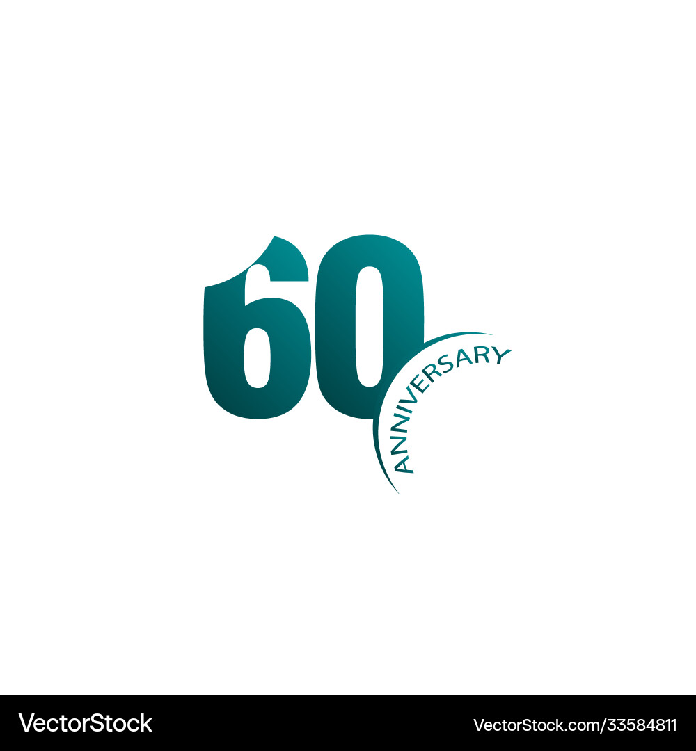 60 years anniversary celebration template design Vector Image