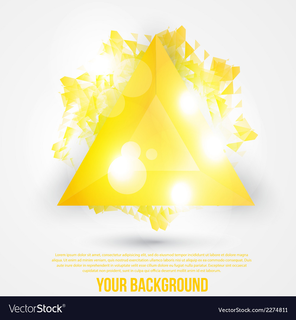 Abstract triangles template object web Royalty Free Vector