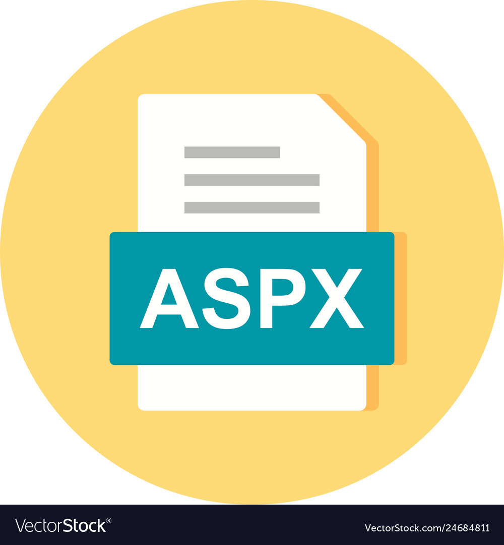 Aspx file document icon Royalty Free Vector Image