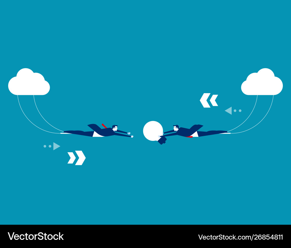 Business team and partnership exchange ideas Vector Image