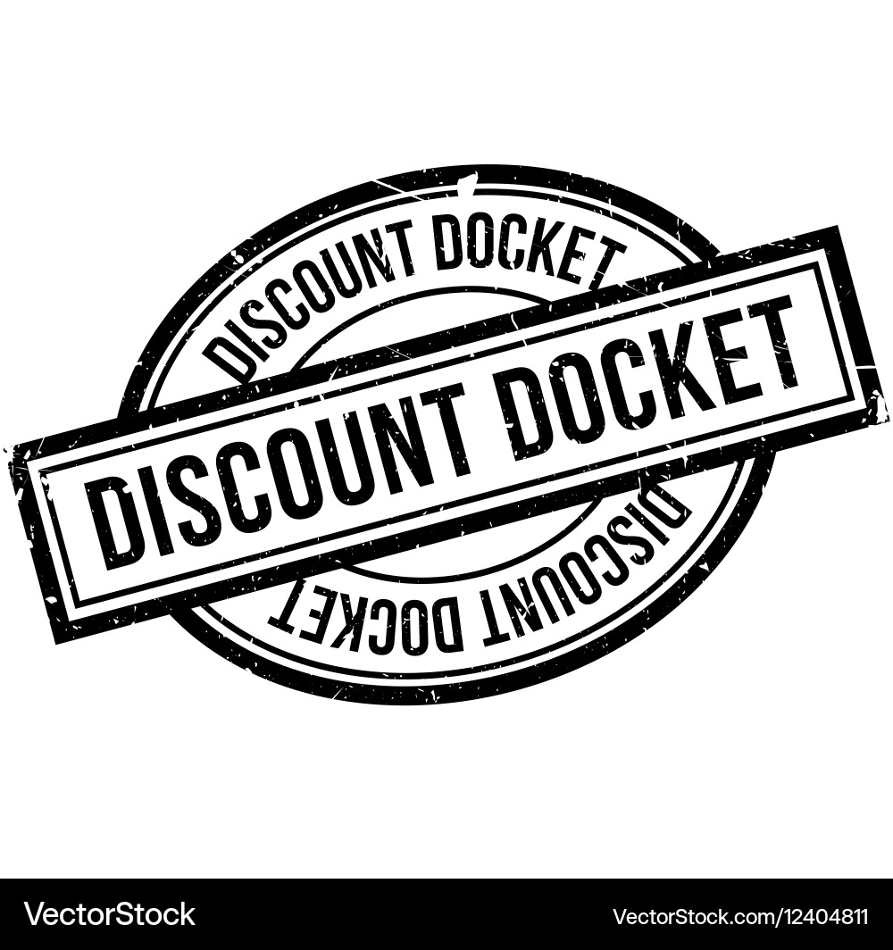 Discount Docket rubber stamp Royalty Free Vector Image