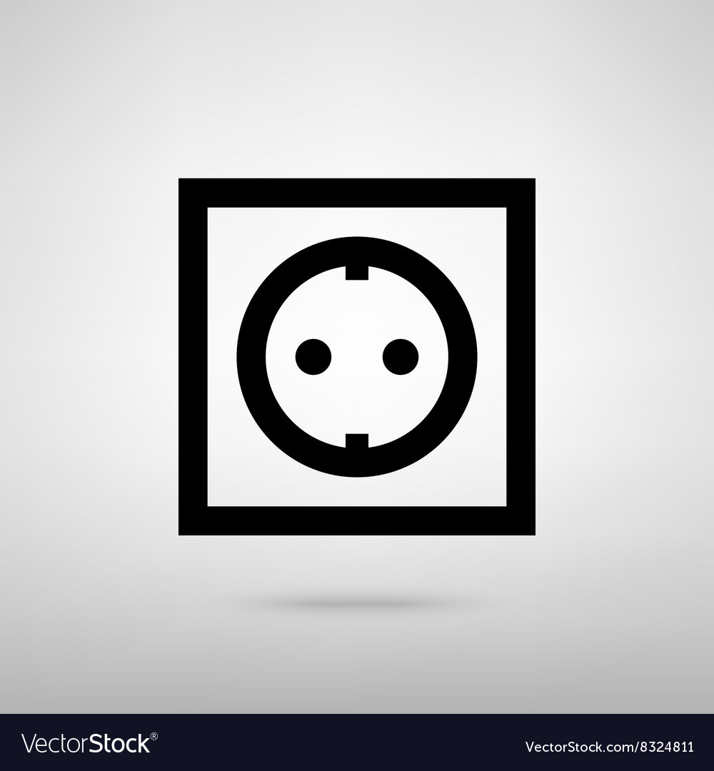 Electrical socket sign Royalty Free Vector Image