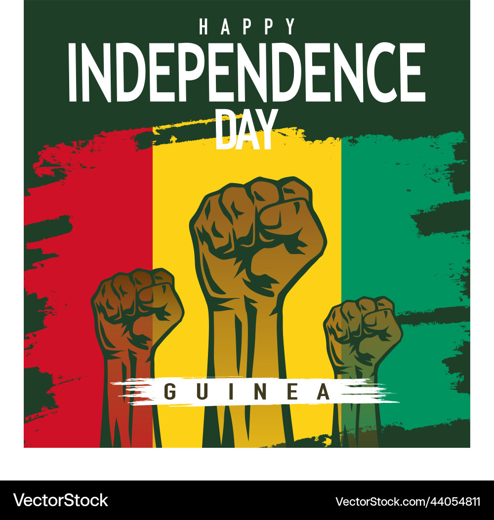 Independence day of guinea Royalty Free Vector Image