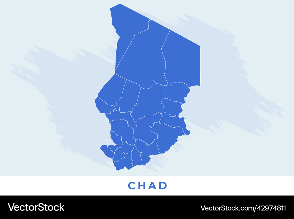 National map of chad Royalty Free Vector Image