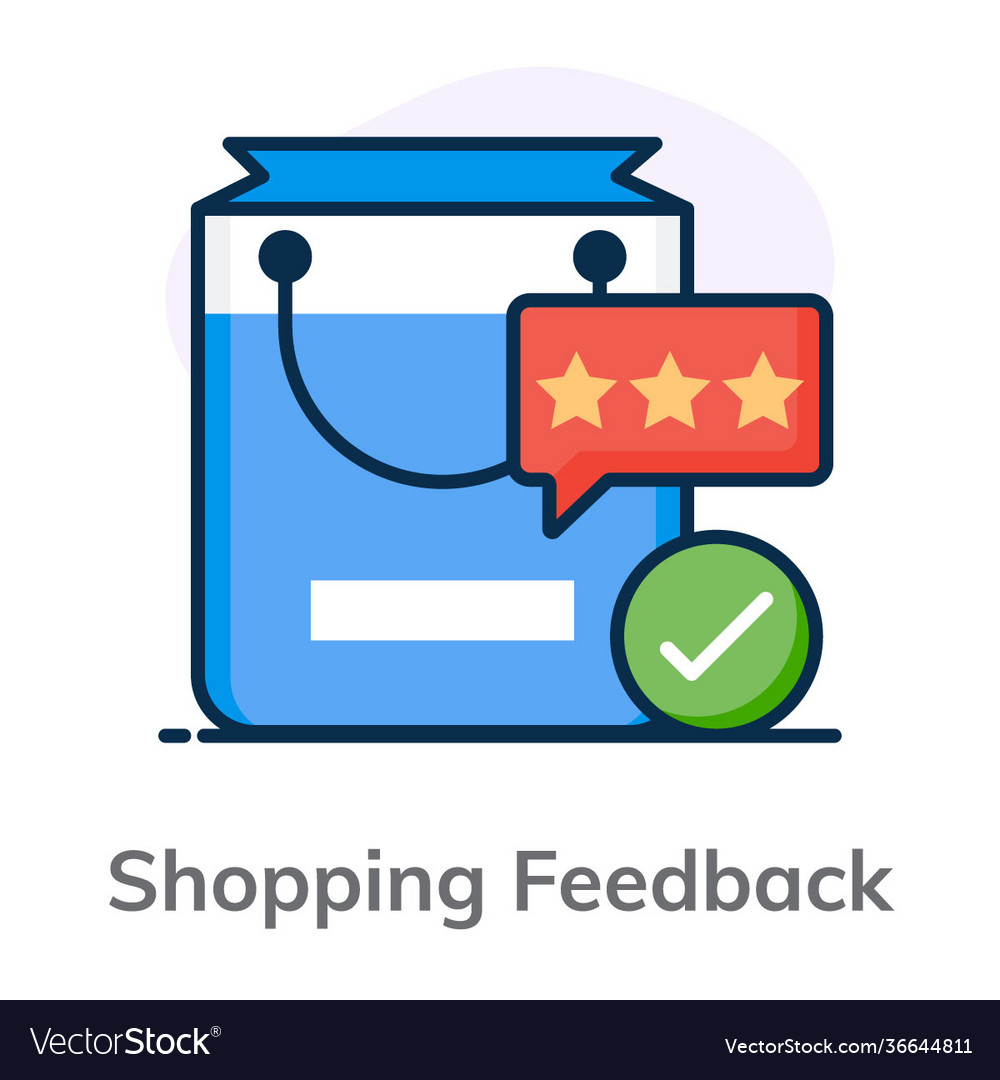 Shopping feedback Royalty Free Vector Image - VectorStock