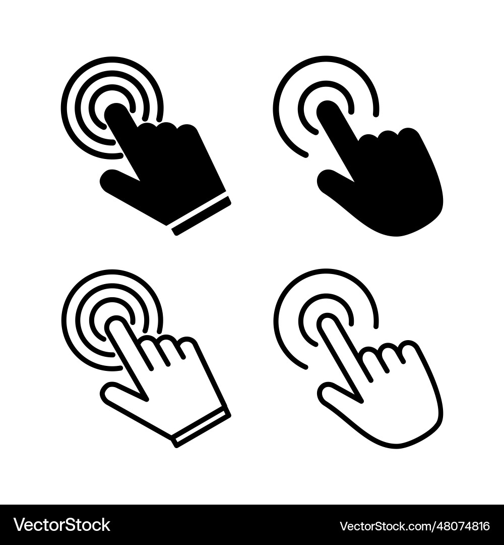 Click icon cursor icon pointer sign Royalty Free Vector