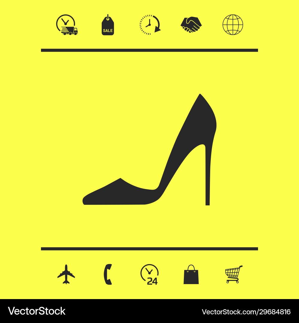 Elegant women shoe Royalty Free Vector Image - VectorStock