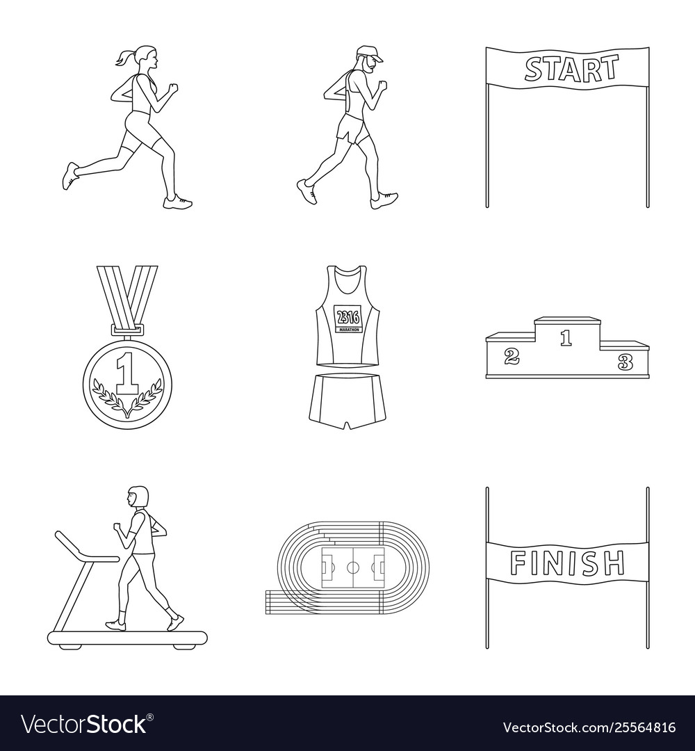 Exercise and sprinter logo Royalty Free Vector Image