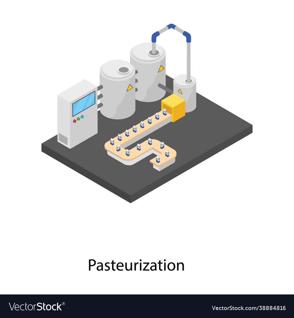 Pasteurization isometric Royalty Free Vector Image