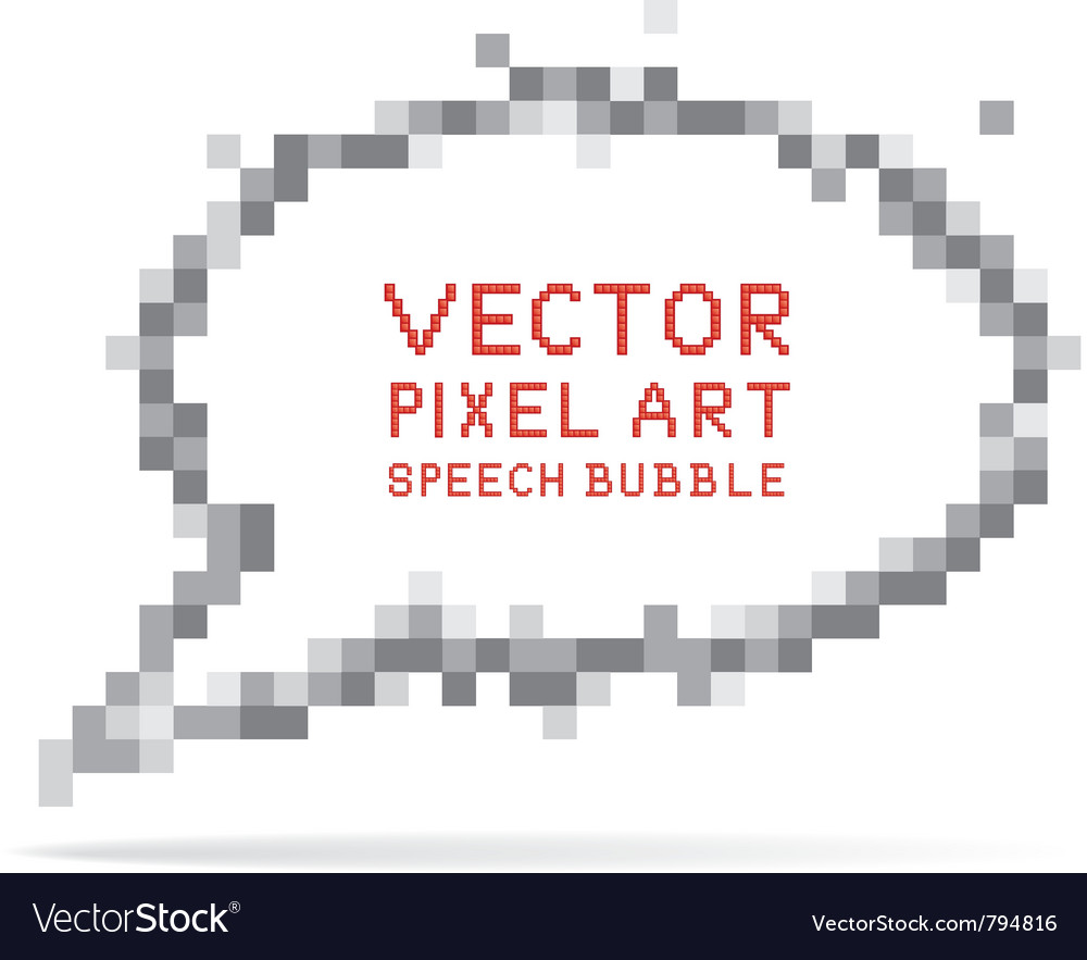 Pixel art speech bubble Royalty Free Vector Image