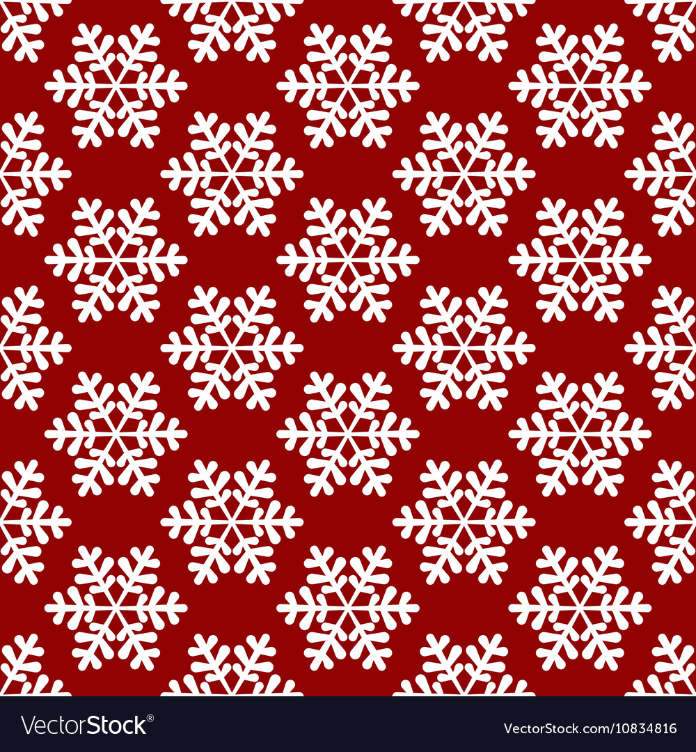 Red snowflake background Royalty Free Vector Image
