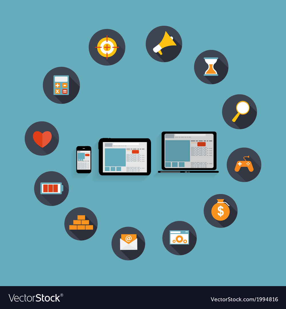 Responsive Web Design Icon Royalty Free Vector Image