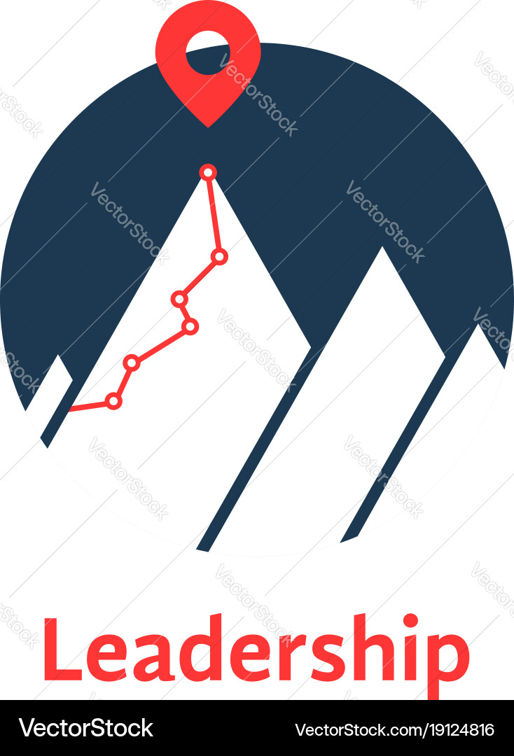 Summit icon like leadership logo isolated on white