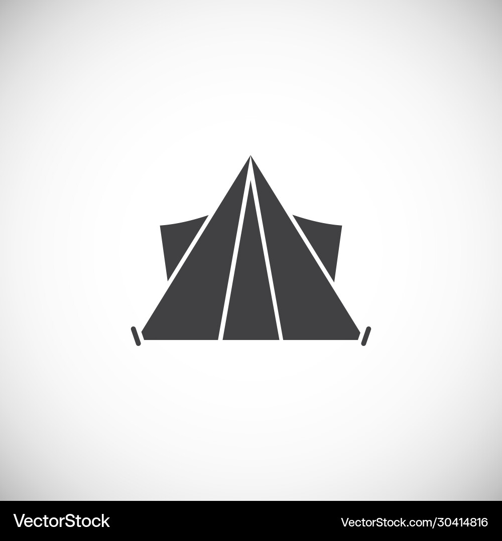 Tent related icon on background for graphic Vector Image