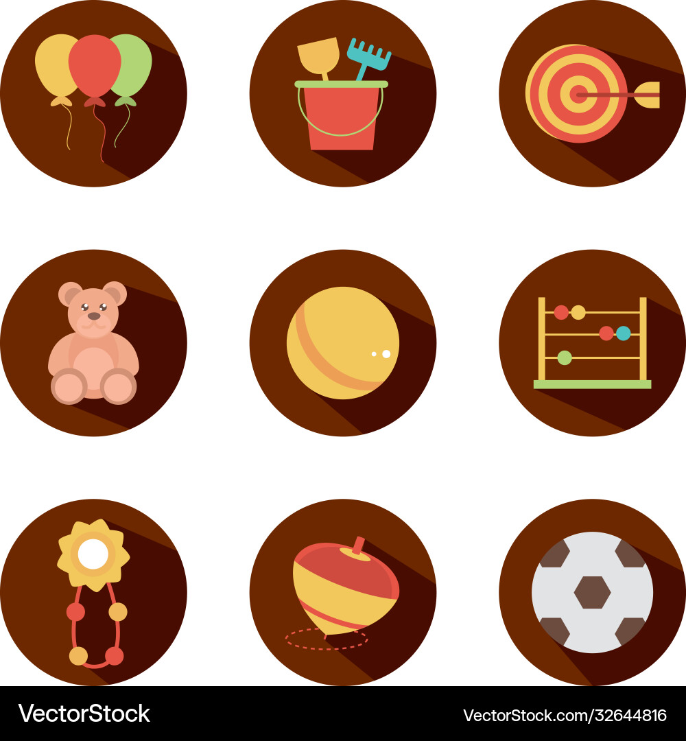 Toy object for small children to play block Vector Image