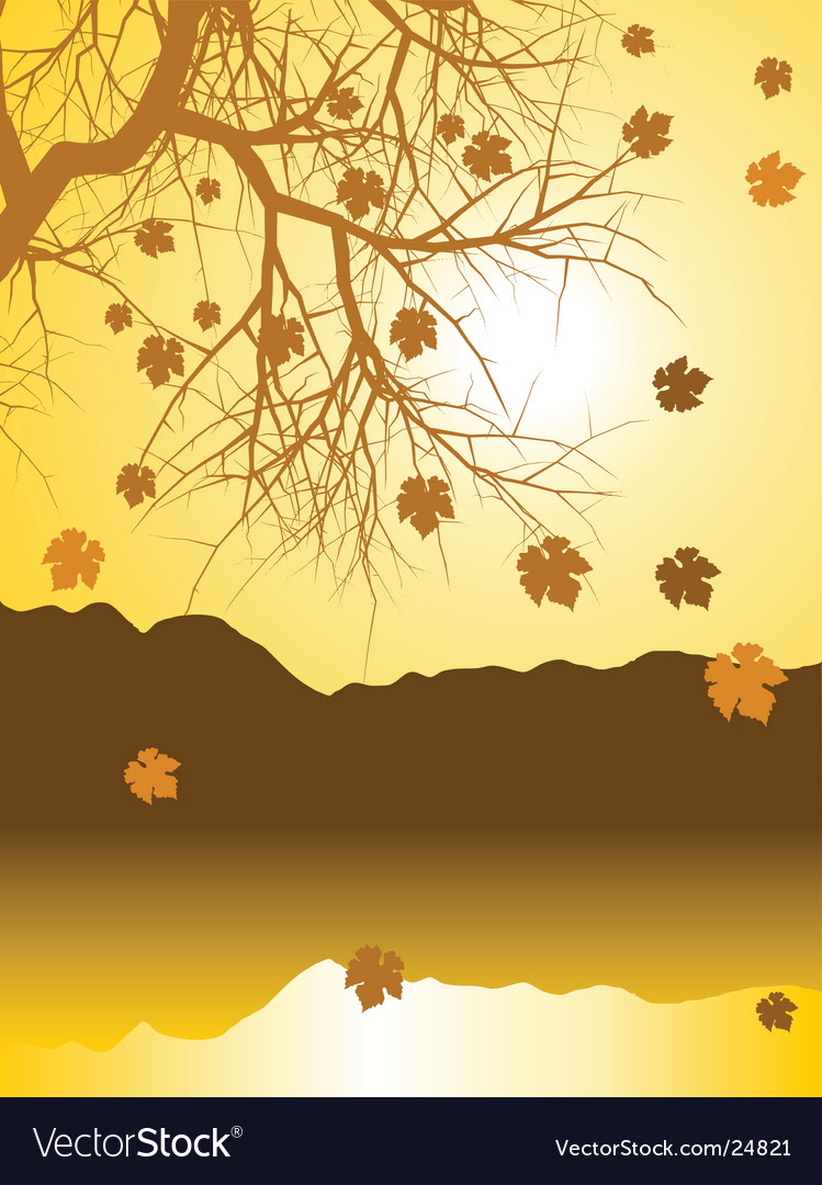 Autumn landscape Royalty Free Vector Image - VectorStock