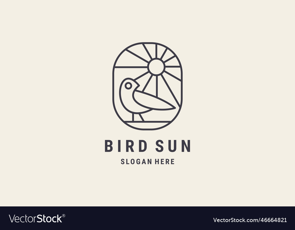 Bird sun Royalty Free Vector Image - VectorStock