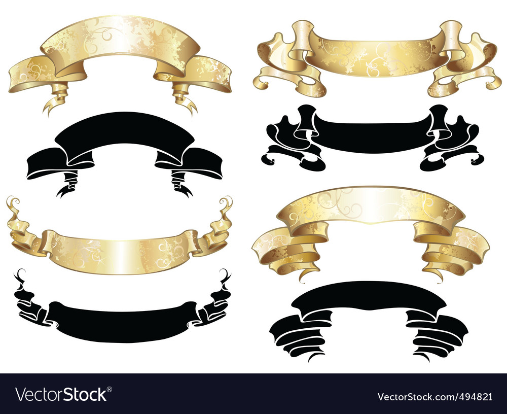 Brocade banner Royalty Free Vector Image - VectorStock