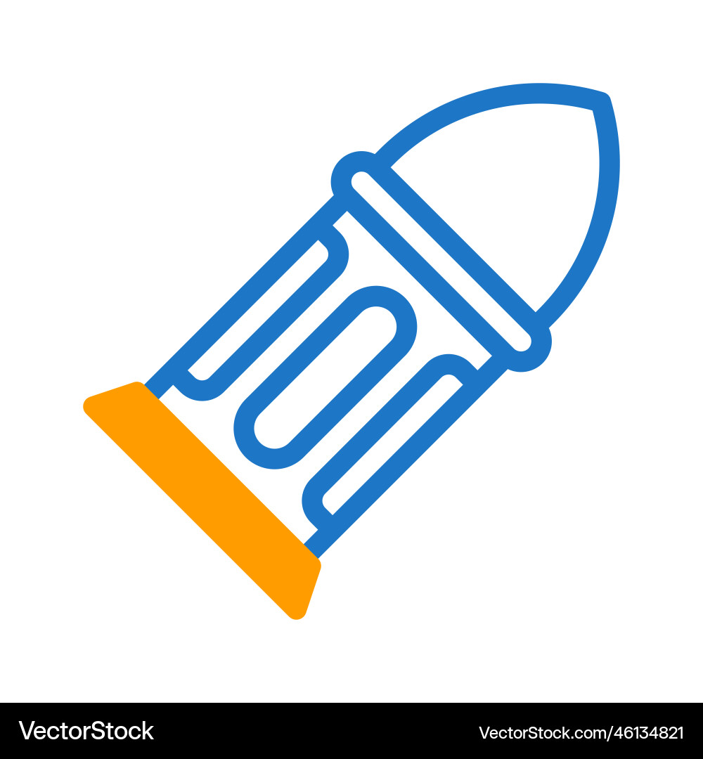 Bullet icon duotone blue orange style military Vector Image