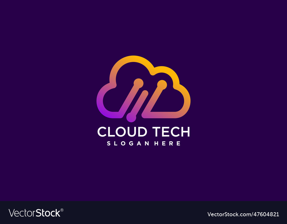 Cloud logo design with modern creative concept Vector Image