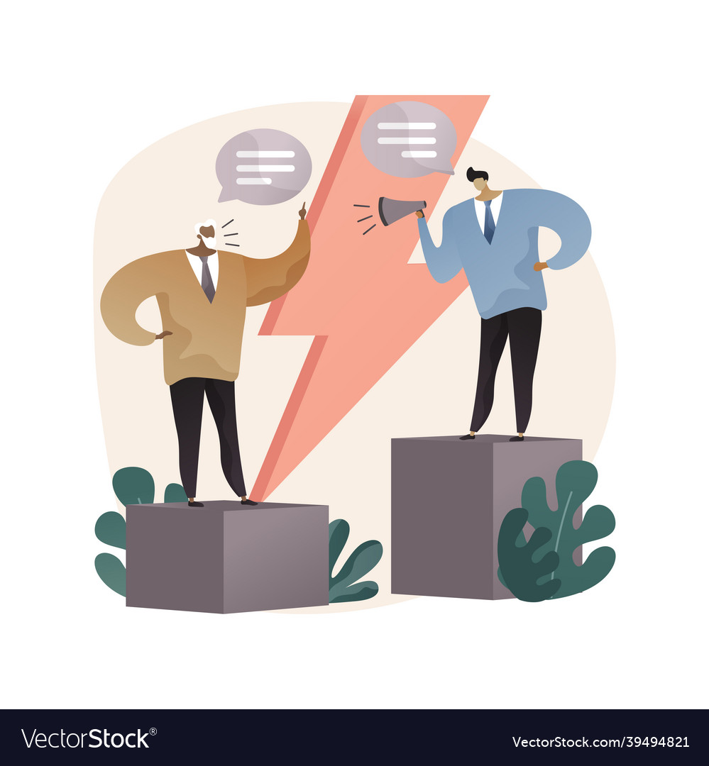 Communication gap abstract concept Royalty Free Vector Image