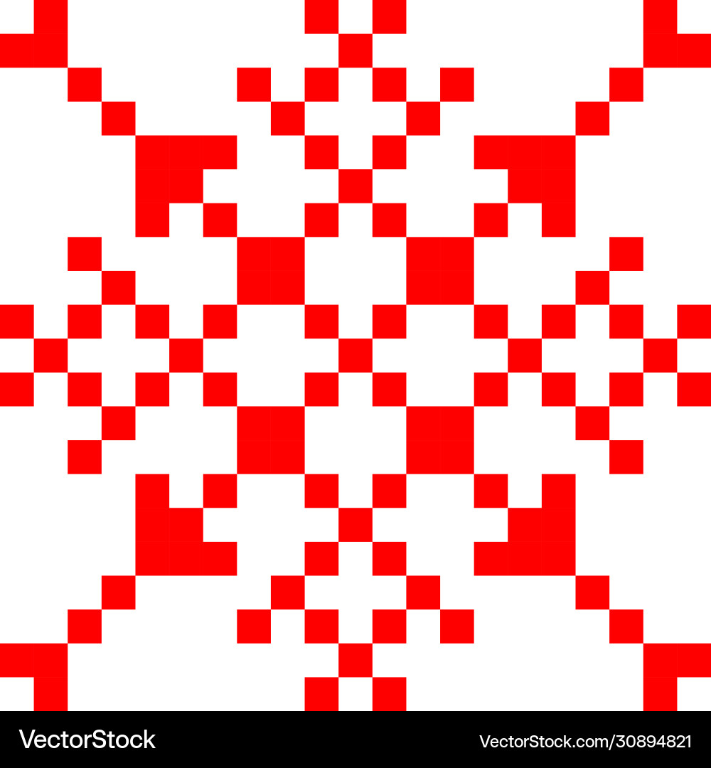 Ethnic traditional ornament embroidery on fabric Vector Image