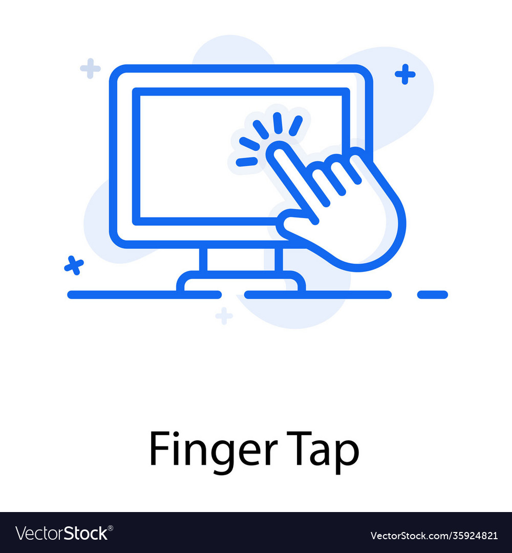 Finger tap Royalty Free Vector Image - VectorStock