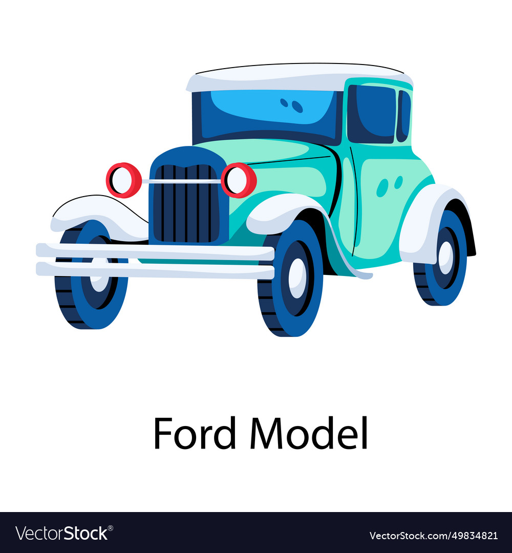 Ford model Royalty Free Vector Image - VectorStock