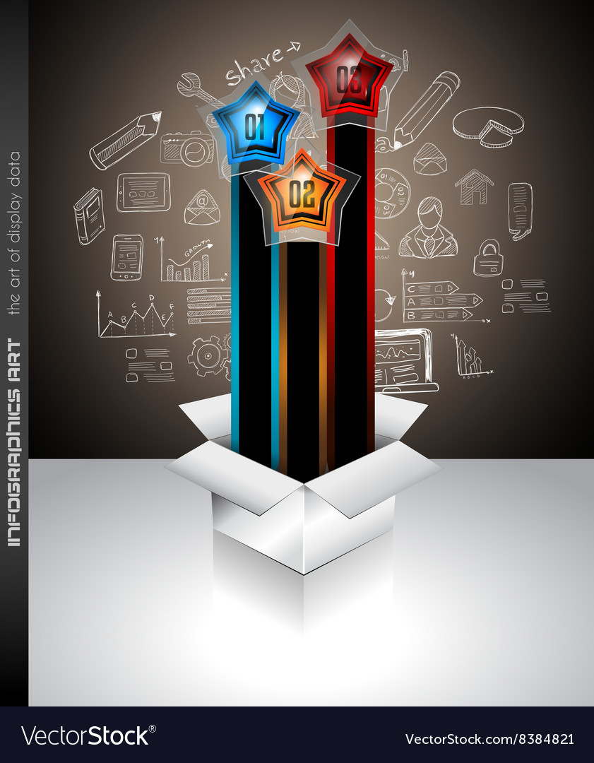 Infographics complex layout with option buttons Vector Image