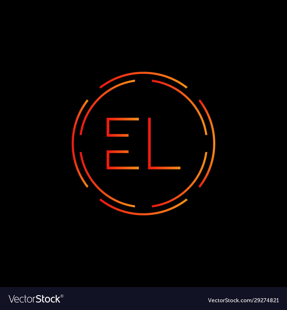 Initial el letter logo with creative modern Vector Image Initial el letter logo with creative modern Vector Image