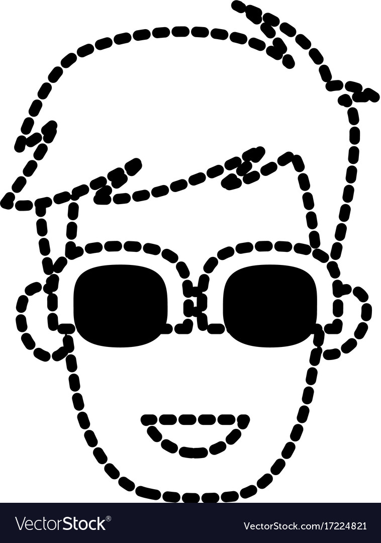 Man with glasses Royalty Free Vector Image - VectorStock