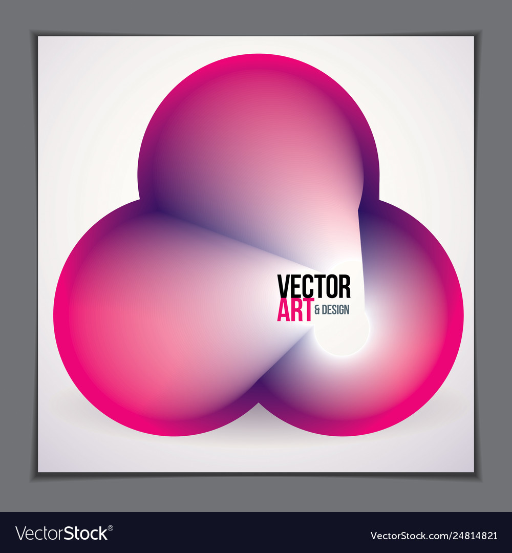 Modern abstract shape 3d flower shape gradient 3d Vector Image