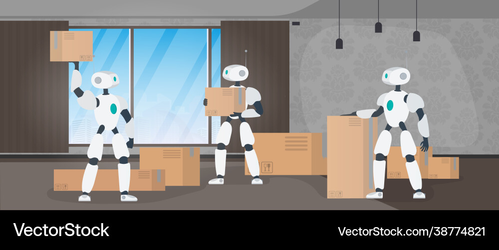 Moving home banner to a new place a white Vector Image