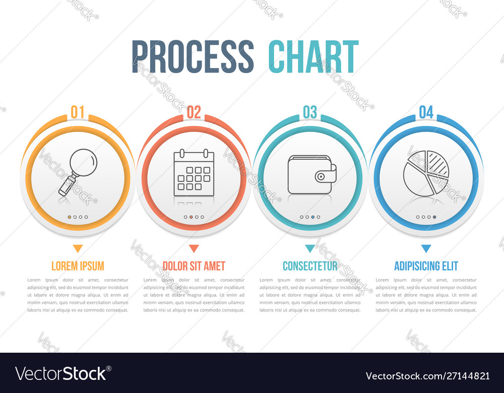 Process infographics Royalty Free Vector Image