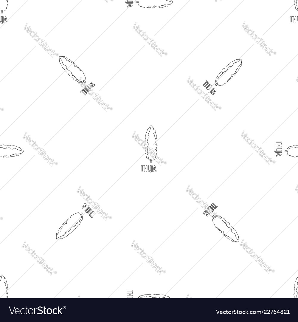 Thuja pattern seamless Royalty Free Vector Image