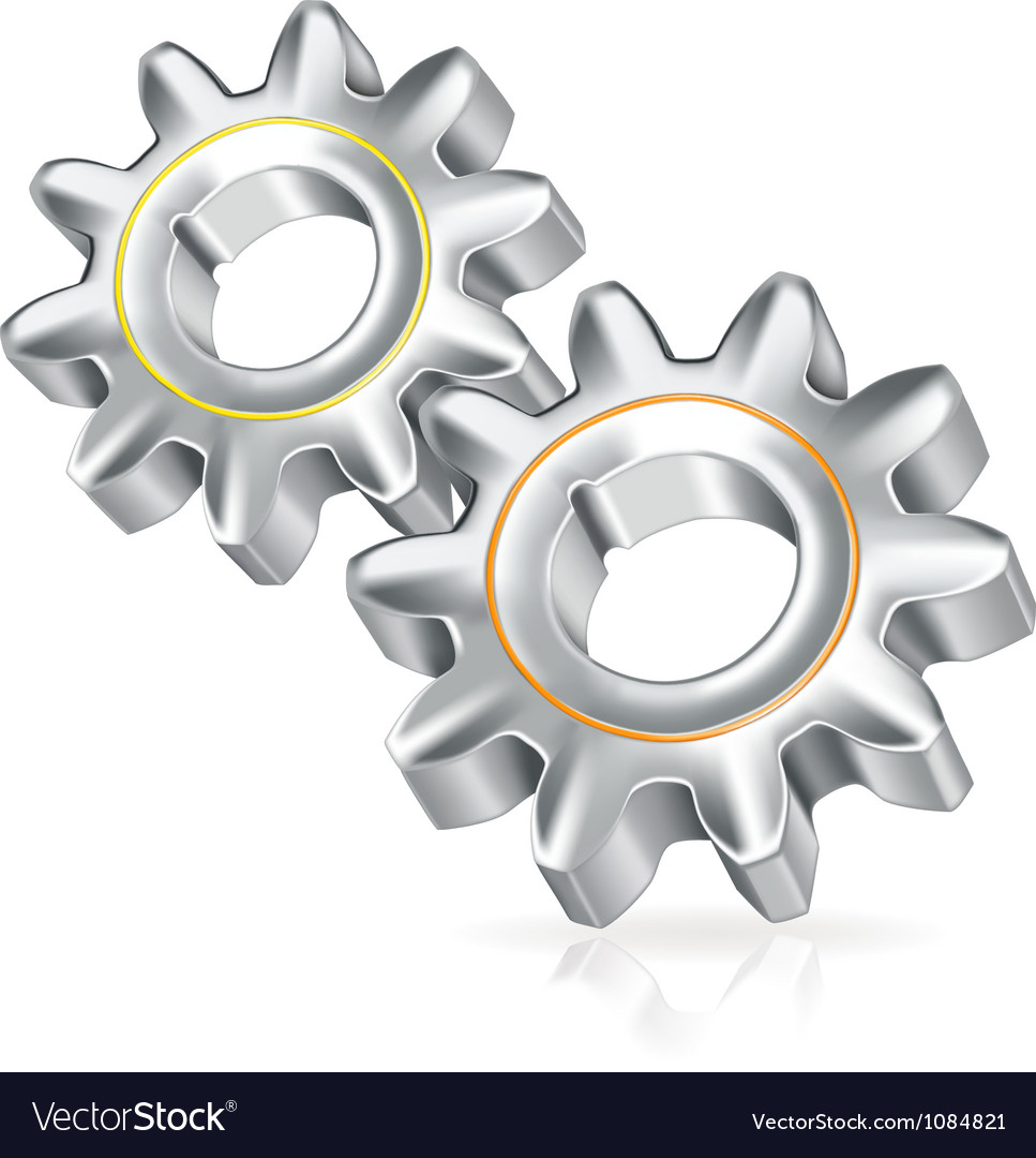 Two gears icon Royalty Free Vector Image - VectorStock